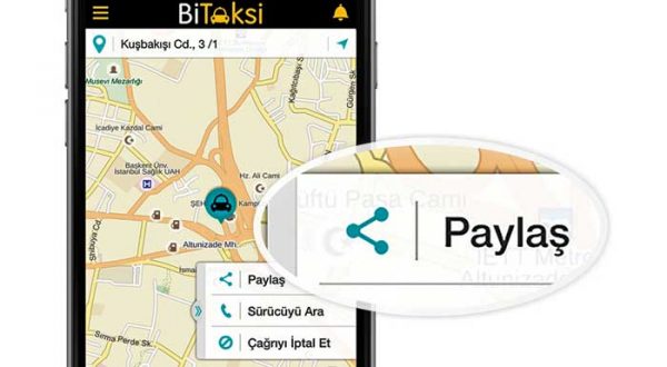 BiTaksi, yakınınızın yolculuğunu gerçek zamanlı takip etmenizi sağlayan ...