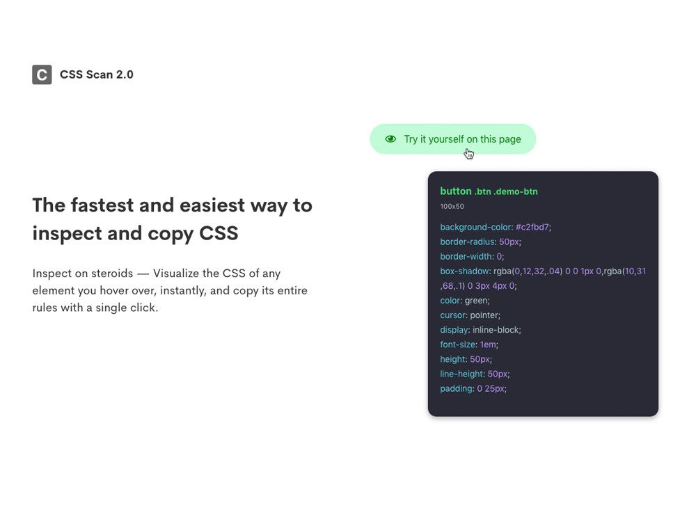 CSS Scan 2.0: Web sayfası içindeki elementlerin CSS detaylarını kolayca ...
