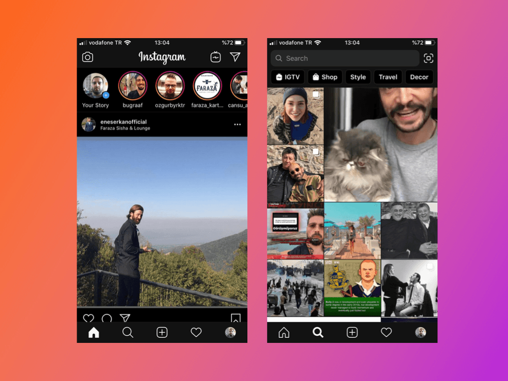 Instagram iOS 13 güncellemesiyle karanlık moda geçiş yaptı - Webrazzi