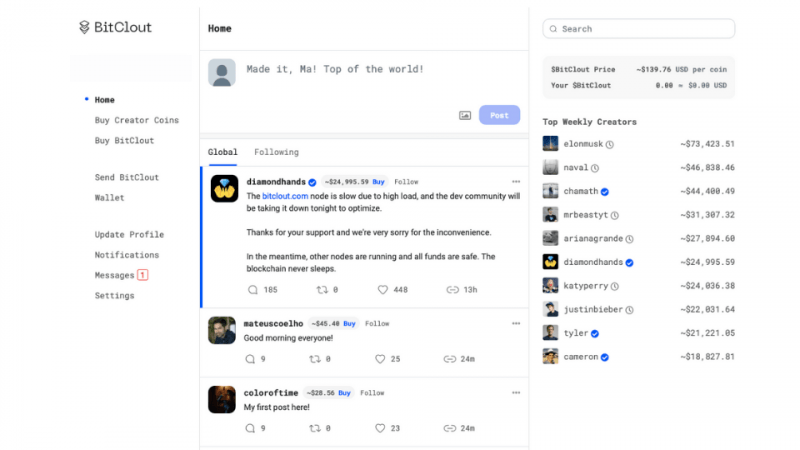 BitClout: Kişilerin kripto paraya dönüştüğü sosyal ağ - Webrazzi