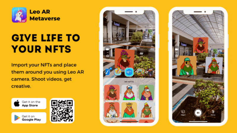 Leo AR kullanıcıları, NFT'lerini artırılmış gerçeklik ortamına taşıyor ...